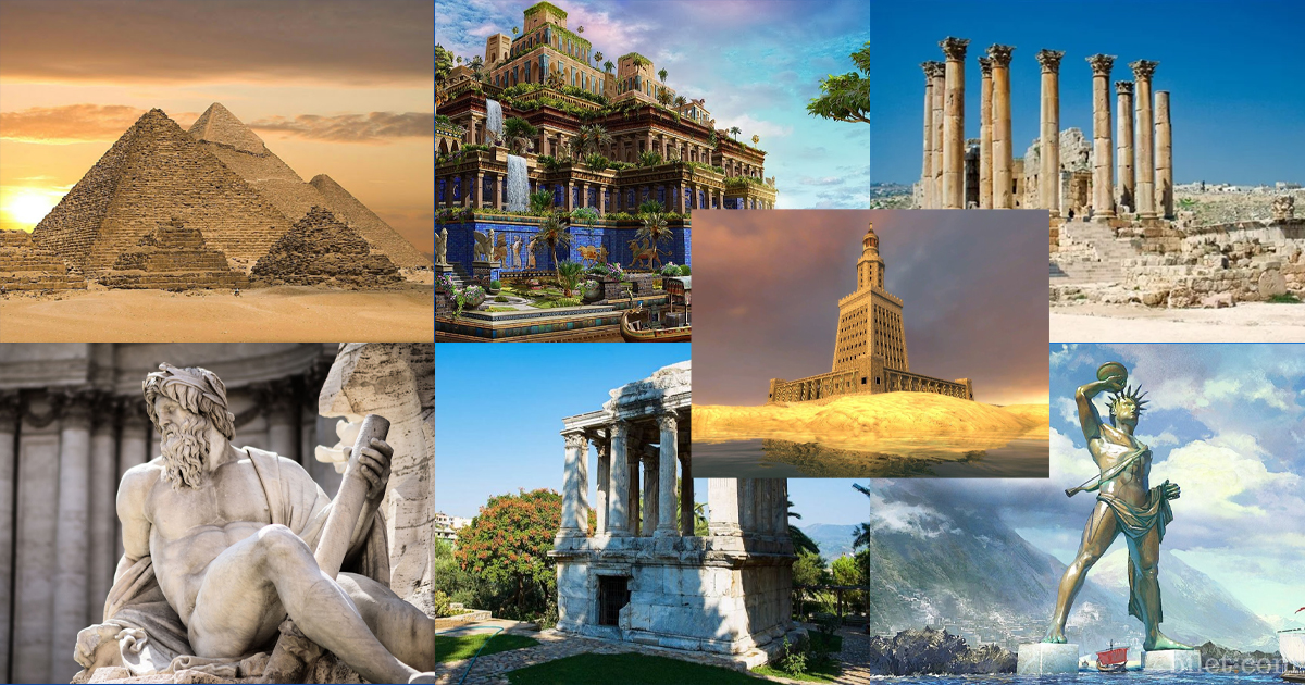 7 Wonders Of The World Collage