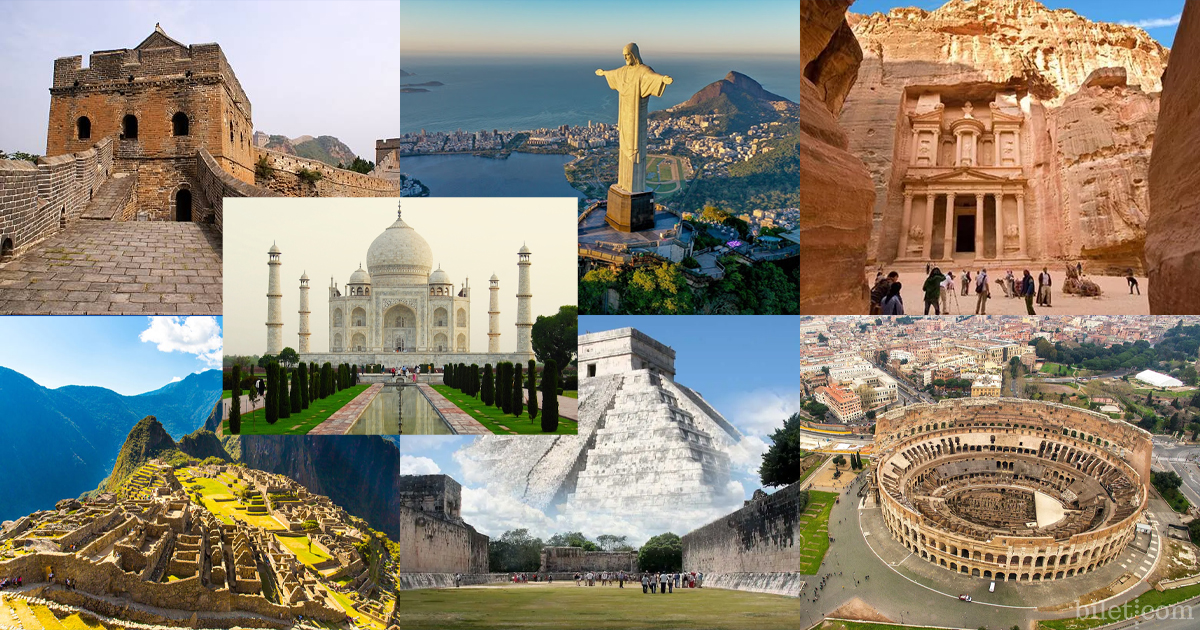 7 Wonders Of The World Collage