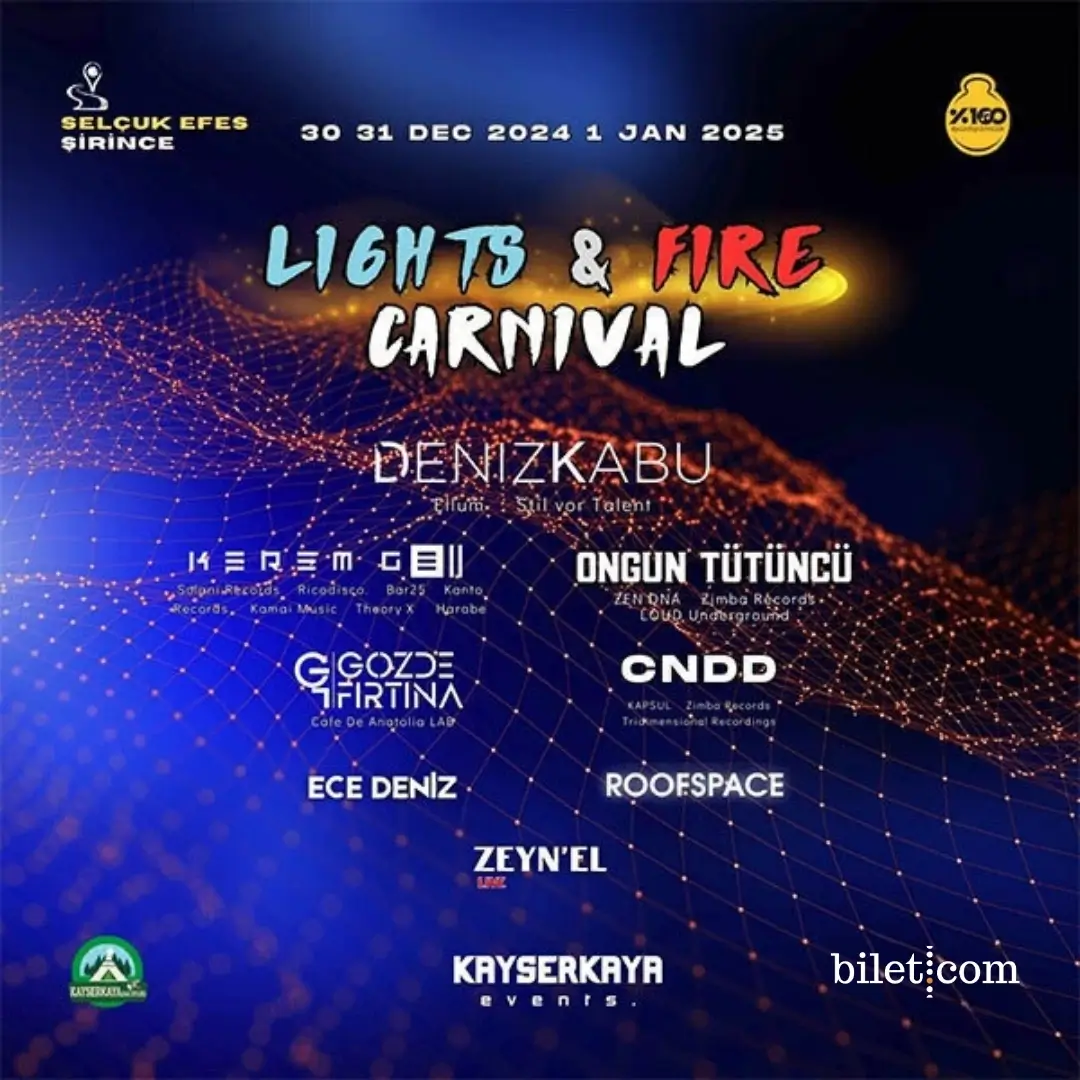 Kayserkaya Lights & Fire Carnival: 30 Aralık Bileti - Kayserkaya Dağ Evleri, İzmir | Bilet.com